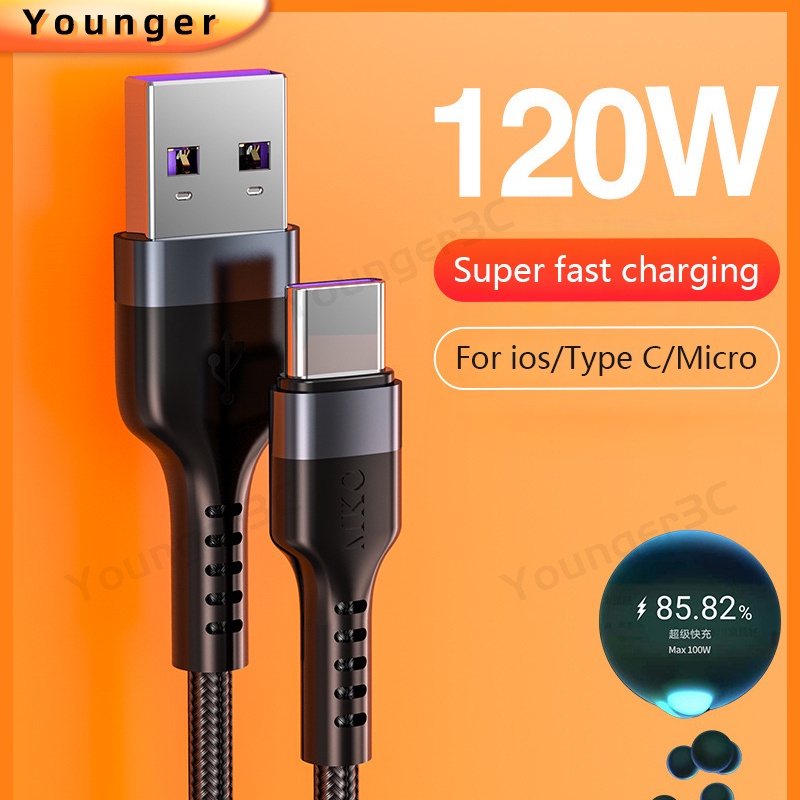 Automatic Power Off 120W Super Flash Charge Cable Braided Wire 5A Super ...