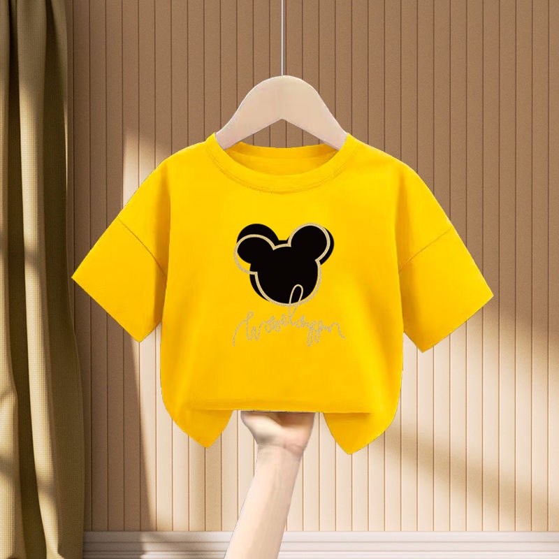 100% Cotton Korean Cartoon Kid Children Boys Girls Tee Shirt Lovely ...