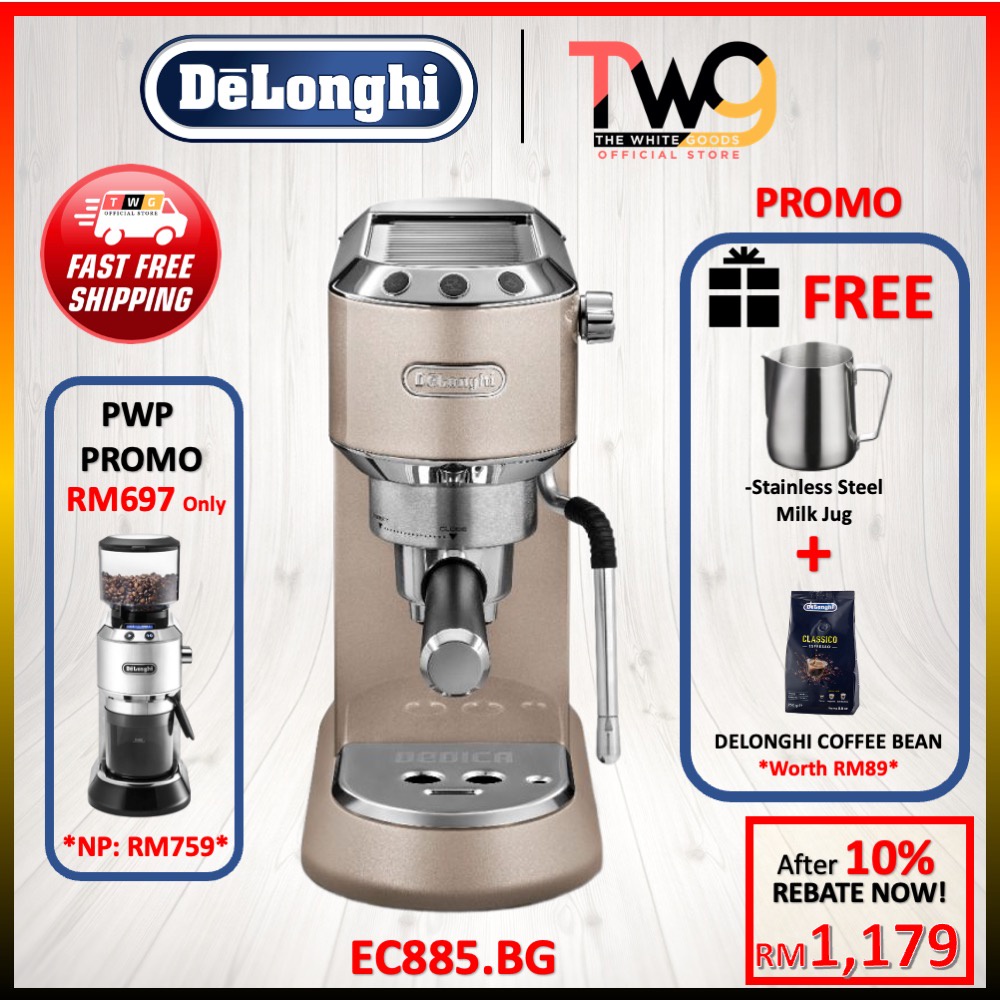 [FREE SHIPPING + GIFT] Delonghi EC885 Dedica Arte Espresso Machine ...
