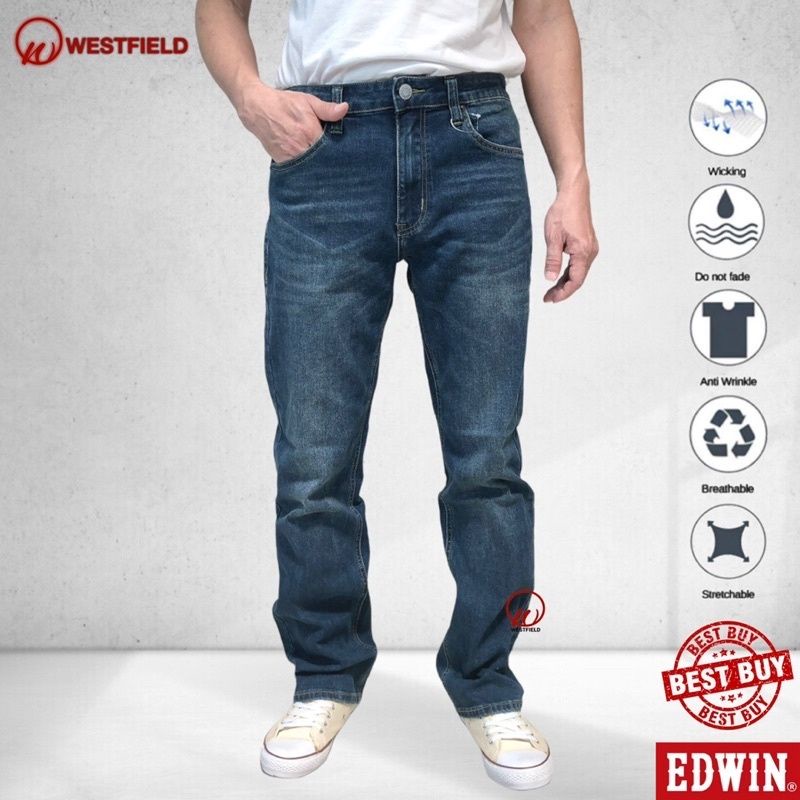EDWIN 505 MEN'S STRAIGHT CUT JEANS ( 7705 2548 ) | Shopee Malaysia