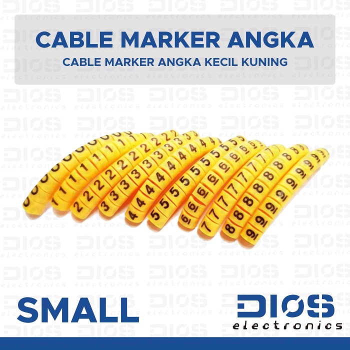 Cable Marker Numbers 0-9 Small Yellow EC-0 (per 1 pc of numbers ...