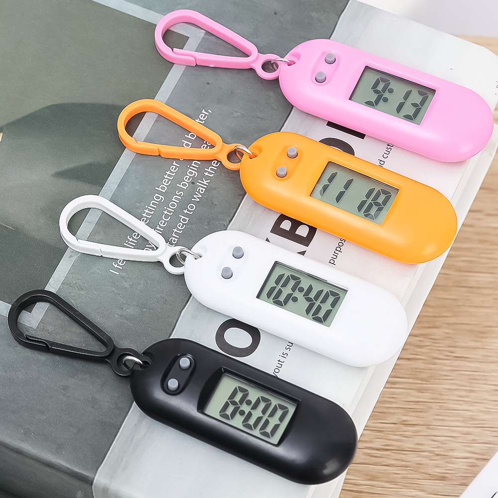 Mini Color Portable Student Digital Watch Unisex LED Hanging Keychain ...