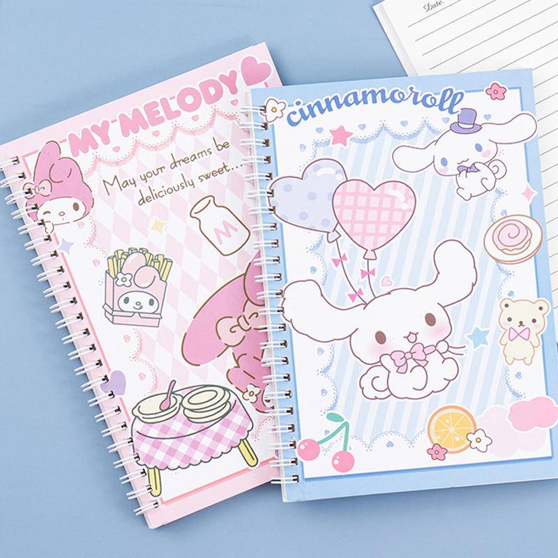 4 styles Sanrio Mymelody Kuromi Cinnamoroll Loose-leaf Notebook Diary ...