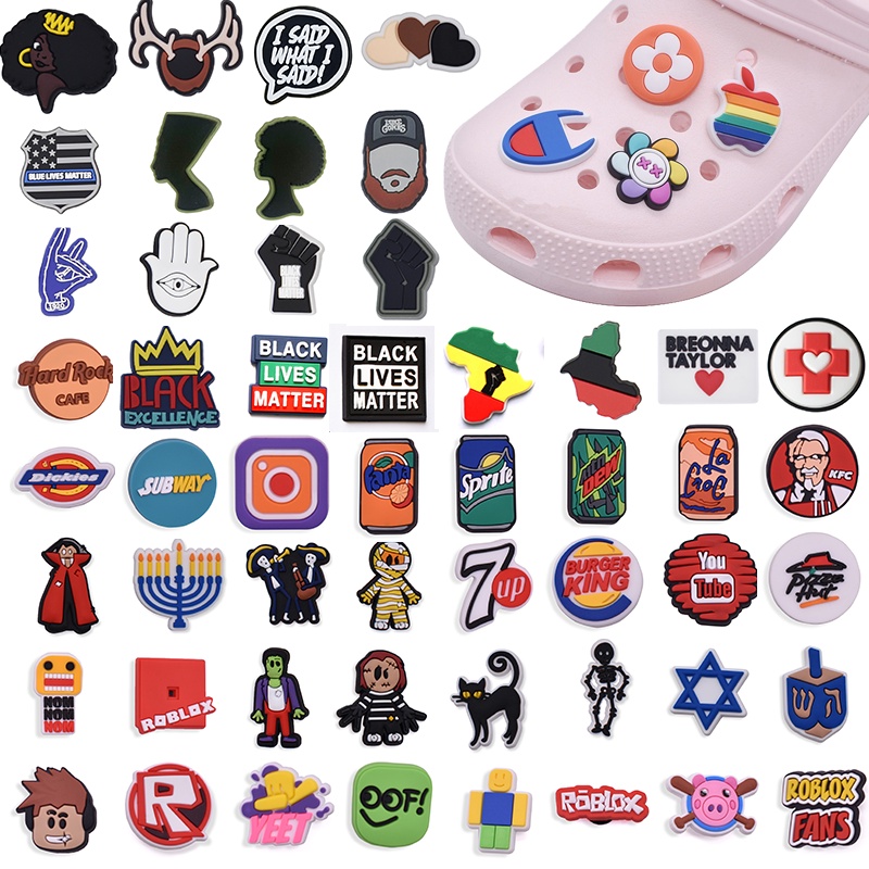 Croc Jibz Pins Brand DIY Shoes Charm Button/洞洞鞋配件鞋飾鞋花 | Shopee Malaysia