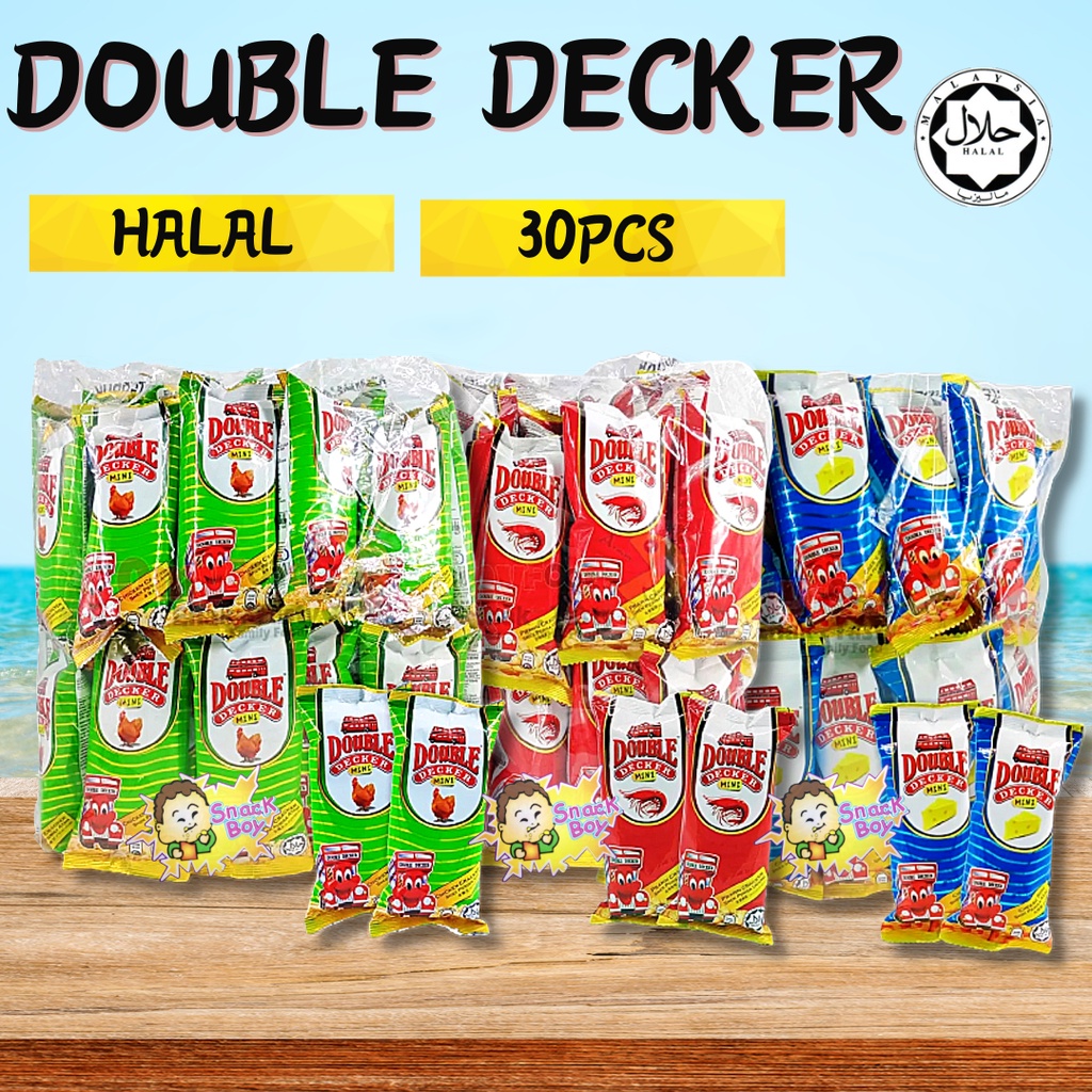 30pcs Keropok Double Decker (Chicken / Prawn / Cheese) | Shopee Malaysia