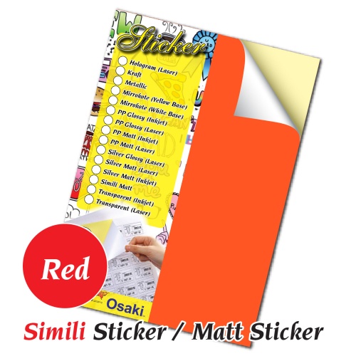 A4 Simili Sticker Colour Sticker | Matte Sticker Paper Label | Sticker ...