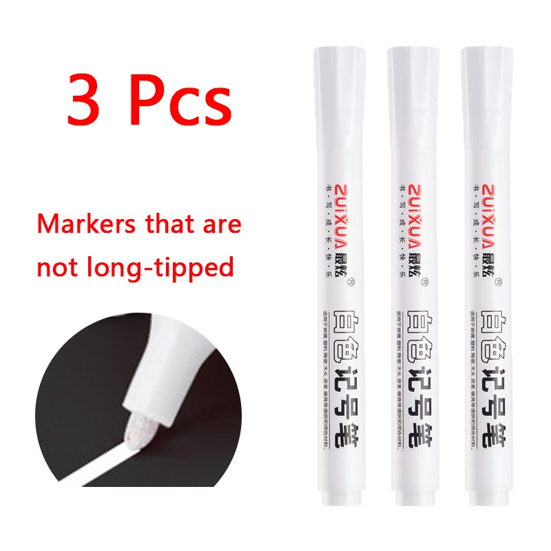 20mm Long-Tip Marker Pens Deep Hole Marker Woodworking White Oil Marker ...