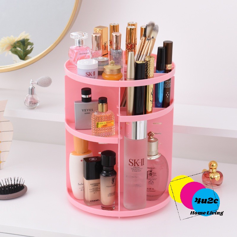 4u2c H&L 360 Degree Rotating Make Up Cosmetic Jewelry Organize Storage ...
