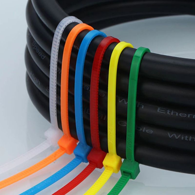 [Nylon Cable Ties] Foot Number 100 Colorful Cable Ties Self-Locking ...