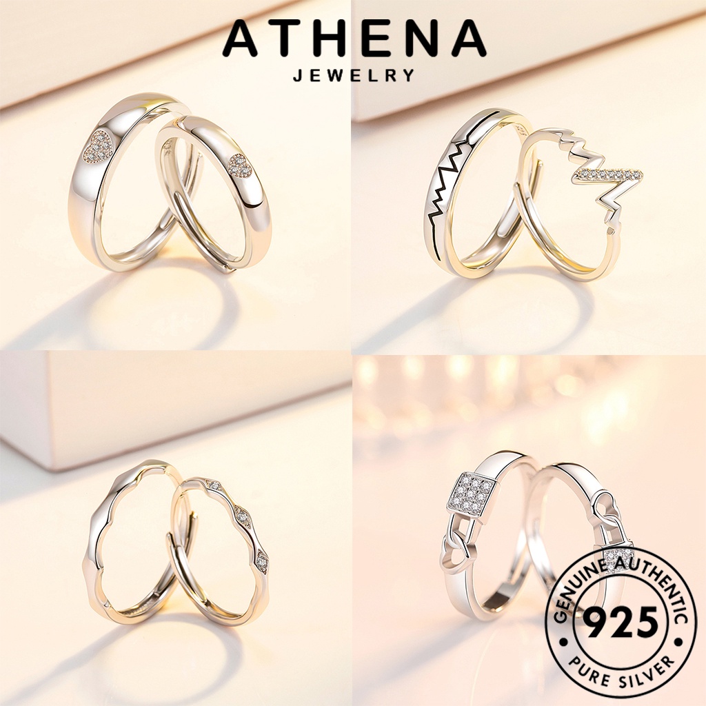 ATHENA JEWELRY Rings Silver Simple 925 Diamond Original Couple Jewelry ...