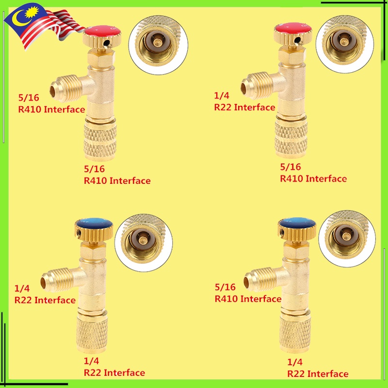 R410A R22 Air Conditioning Refrigerant Liquid Safety Valve 1/4 "Safety ...