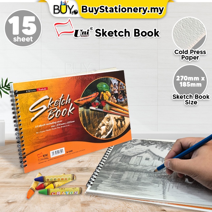 UNI B5 Sketch Book Drawing Block Kertas Lukisan -(1PCS ... UNI B5 Sketch Book Drawing Block Kertas Lukisan -(1PCS ...