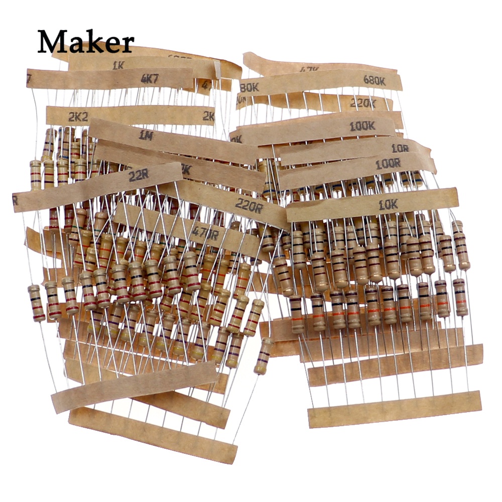 300Pcs 1W 5% Resistor Assortment Kit Set 30Values X 10pcs 1K-820K Ohm ...