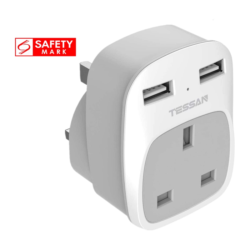 TESSAN Extension Plug with USB,Surge Protector Power Adapter,Multi Plug ...