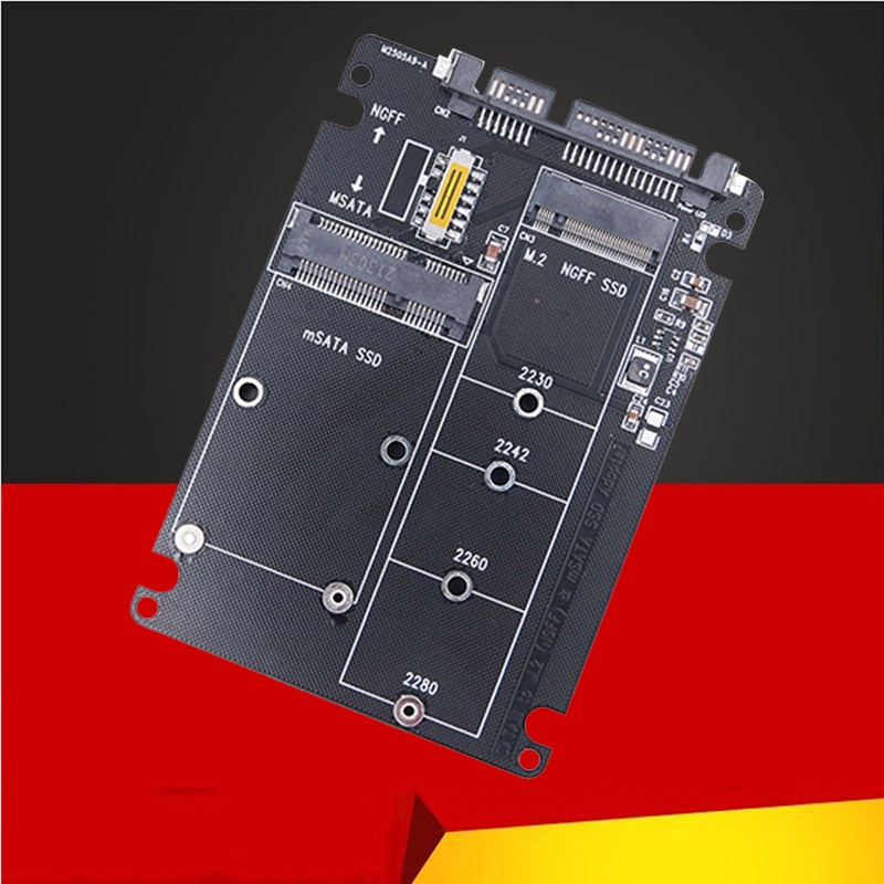 M.2/mSATA to SATA Adapter M.2 NGFF mSATA SSD to SATA3.0 2.5" Adapter ...