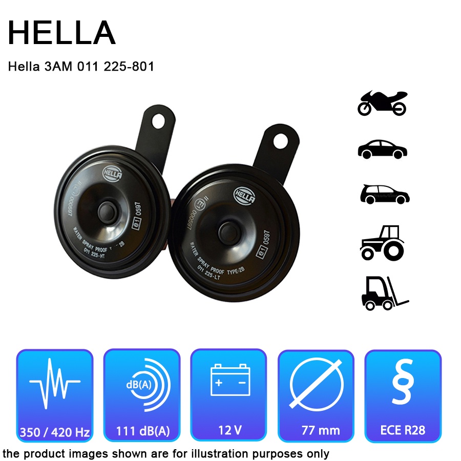 Hella Compact Horn Set 3AM 011 225-801 (EGSVBB) | Shopee Malaysia