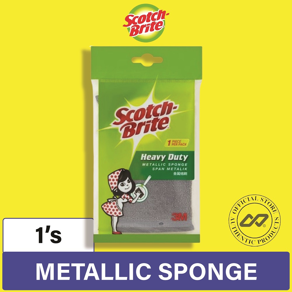 3M SCOTCH-BRITE Heavy Duty Metallic Sponge (1's) | Shopee Malaysia