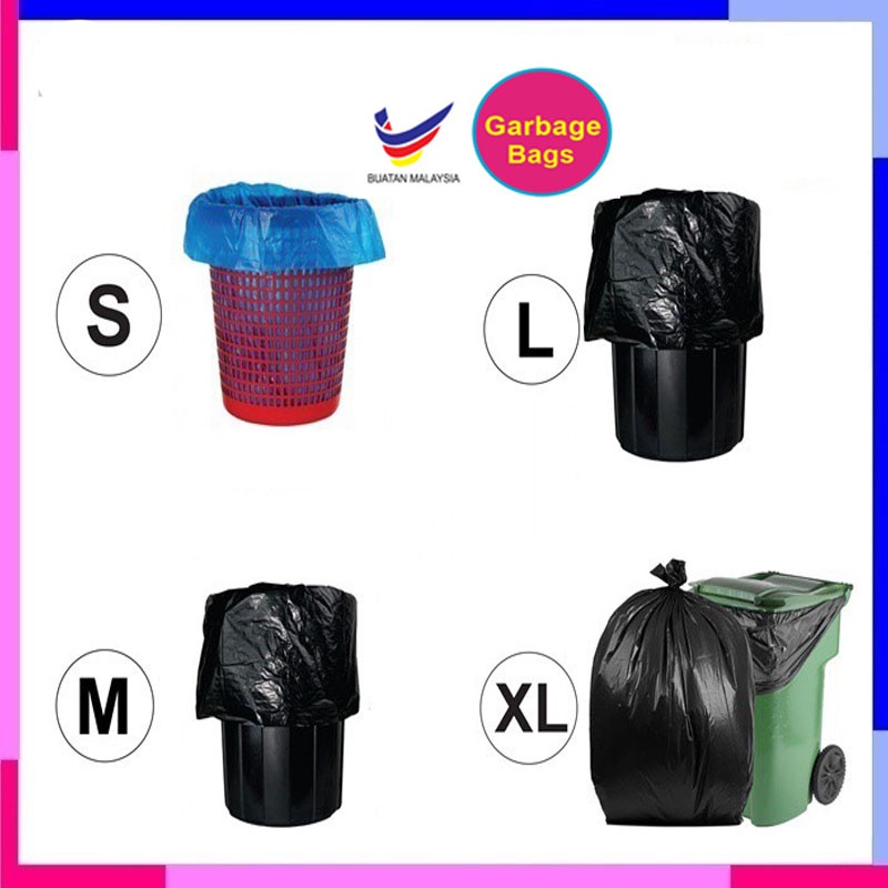 Garbage Bag Karung Sampah Plastik Sampah offer Size S/M/L/XL 垃圾袋 ...