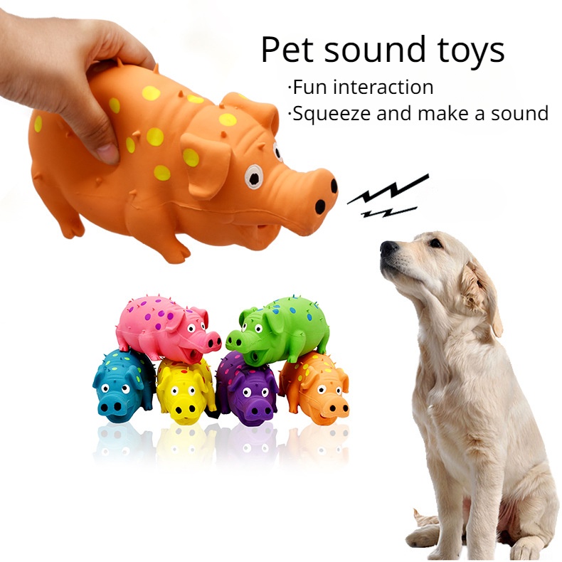 New dog pet toys chewing and grinding toys dog puzzle pig sound pet ...