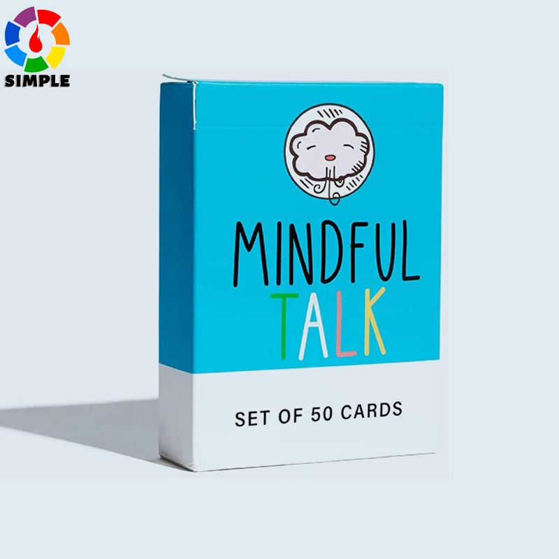 The School of Mindfulness- Mindful Talk Cards, Set of 50 Cards for Authentic Conversations with ...