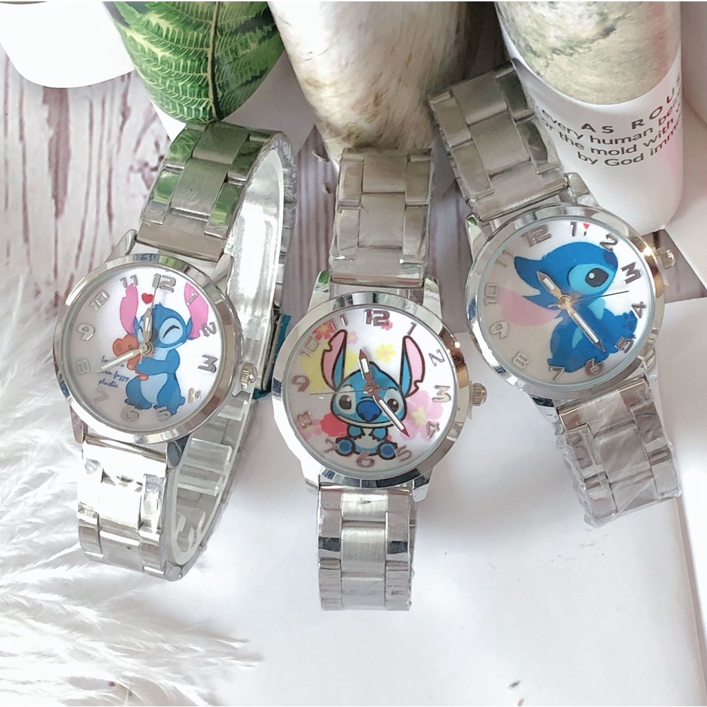 Disney Cartoon Stitch Stainless Steel Waterproof Watch | Shopee Malaysia
