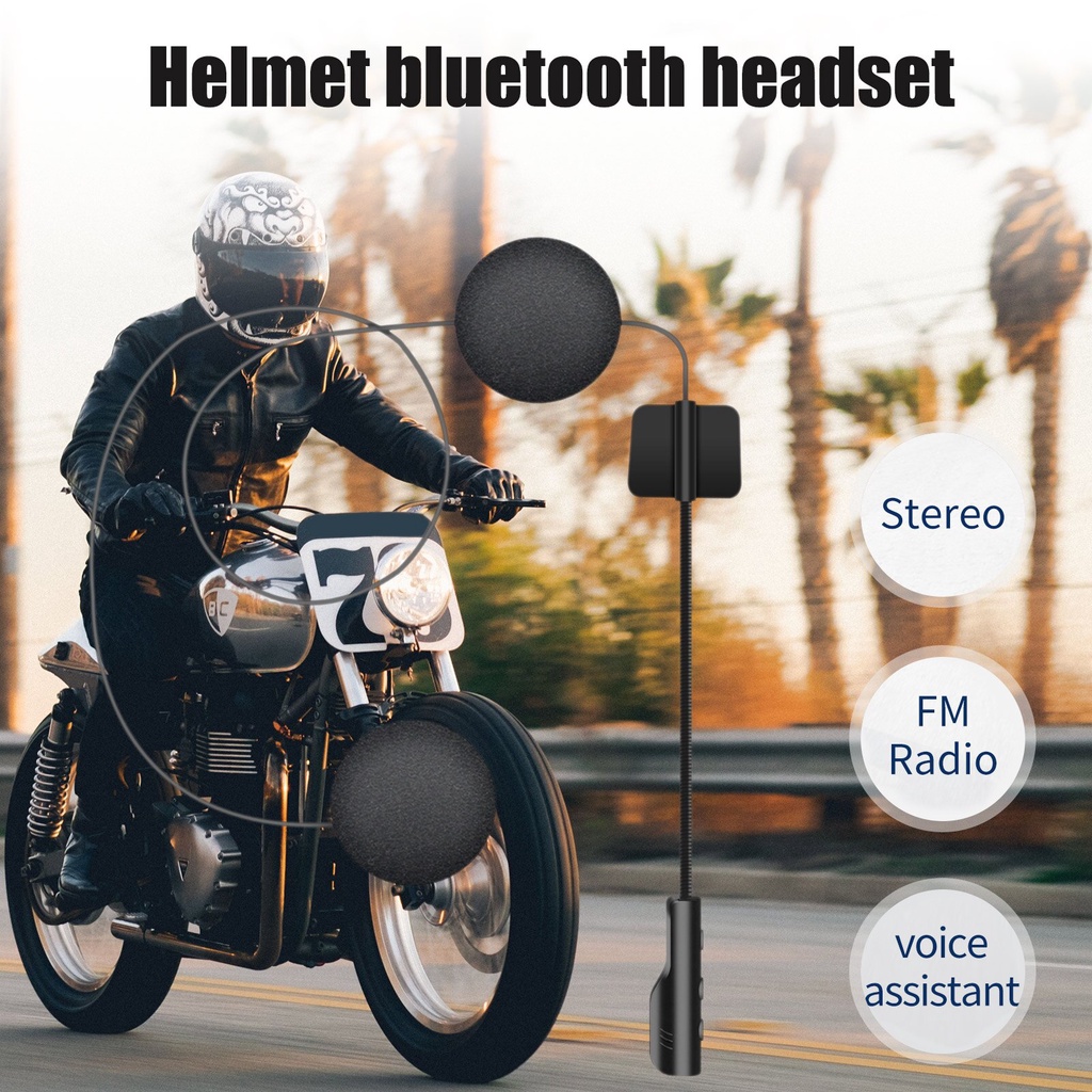 Motorcycle Helmets Blue-tooth Headset Wireless Motorbike Intercom ...