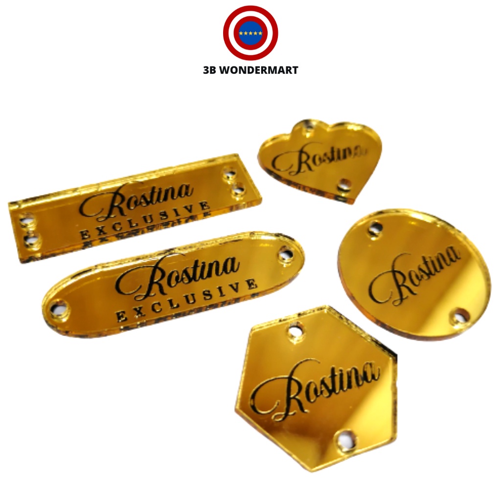 MOQ 30Pcs Label Acrylic Custom Label Tag Tudung Sarung Viral Hijab ...