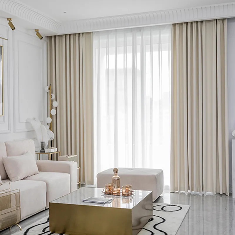 🚀2-Day-Delivery🚀 [Free Tiebel] Blackout Curtains for Bedroom Cream ...