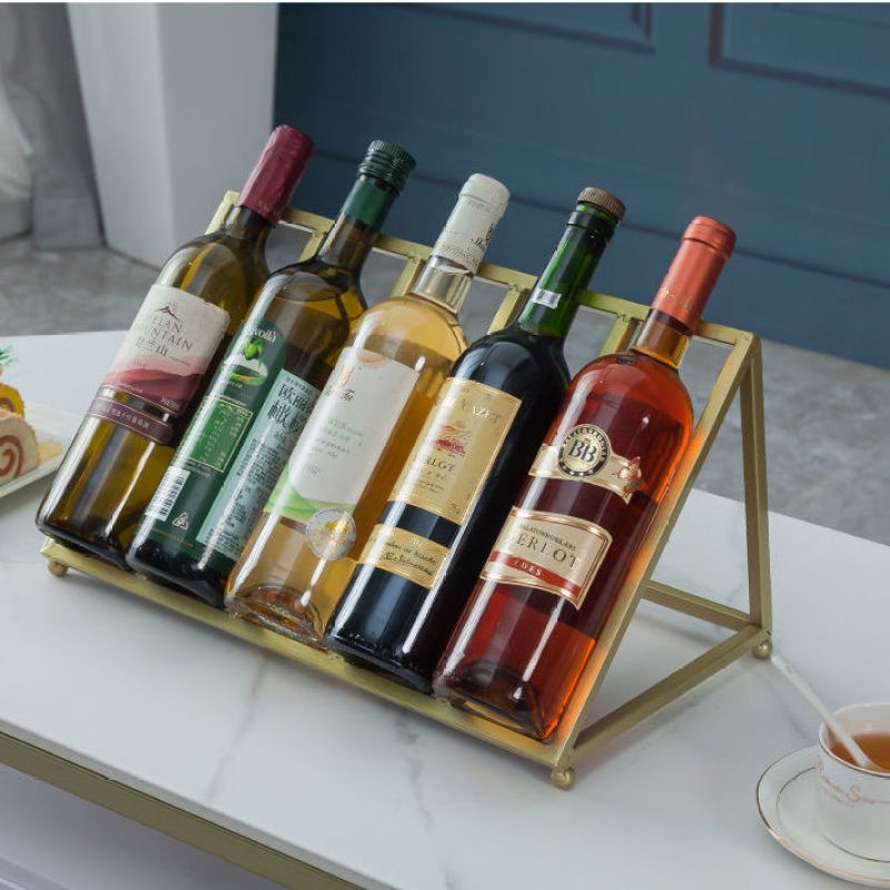Metal Modern Inclined Wine Rack Creative Living Room Bar Cabinet ...