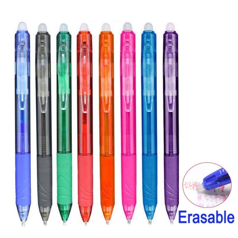 Erasable Gel Pens with 8 Colors Retractable Colorful Erasable Signature ...