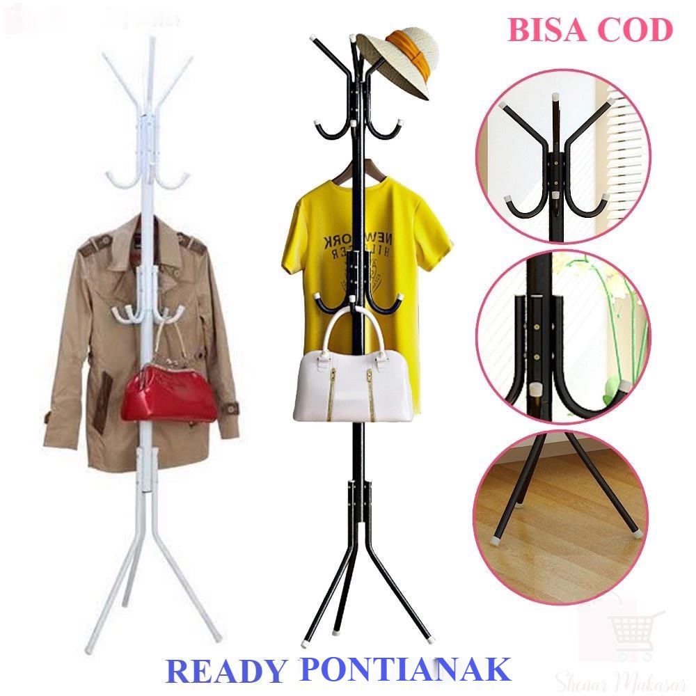 GANTUNGAN 3 TIER HANGER / 3 TIER HAT BAG HANGER / STANDING BAG HANGER ...