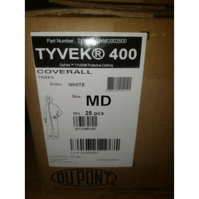 Frontliner PPE Disposable Coverall DUPONT Tyvek 400 DOSH Approval JKKP ...