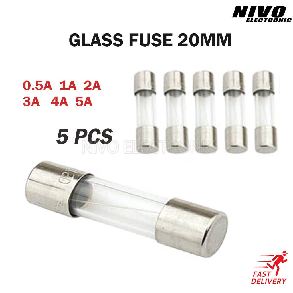 5 PCS 20/30MM FUSE ROUND FOR CCTV , ELECTRONIC ITEM , POWER SUPPLY FUSE ...