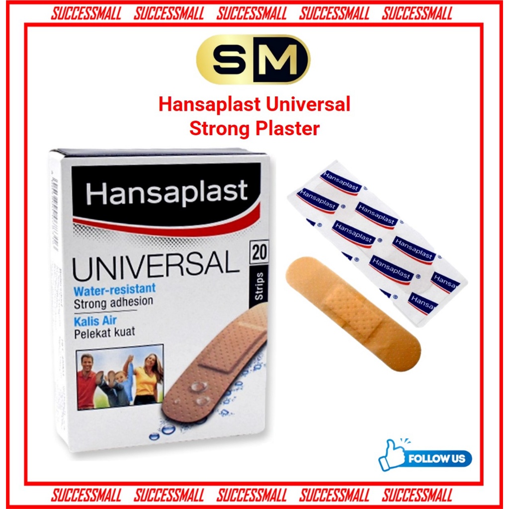 Hansaplast Universal Water Resistant Strong Adhesion Plaster (20 pcs/pack) | Shopee Malaysia