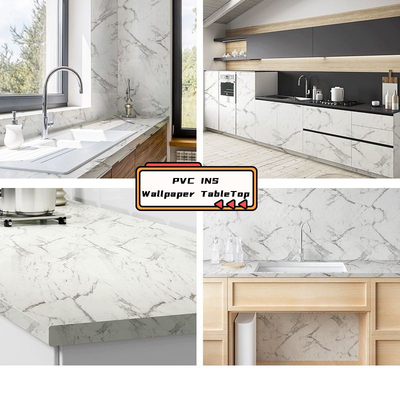 KYK Jubin Marble sticker Marbel wallpaper wallsticker kitchen Cabinet ...