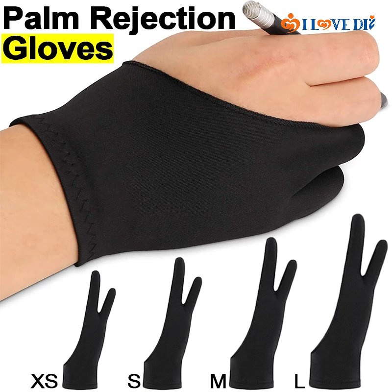 Artist's Drawing Anti-touch Glove/ Two Fingers Digital Drawing Glove ...