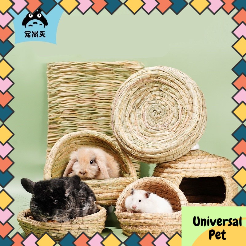 HAMSTER Natural Grass Straw Rabbit Guinea Pig Hamster Mat House Bed ...