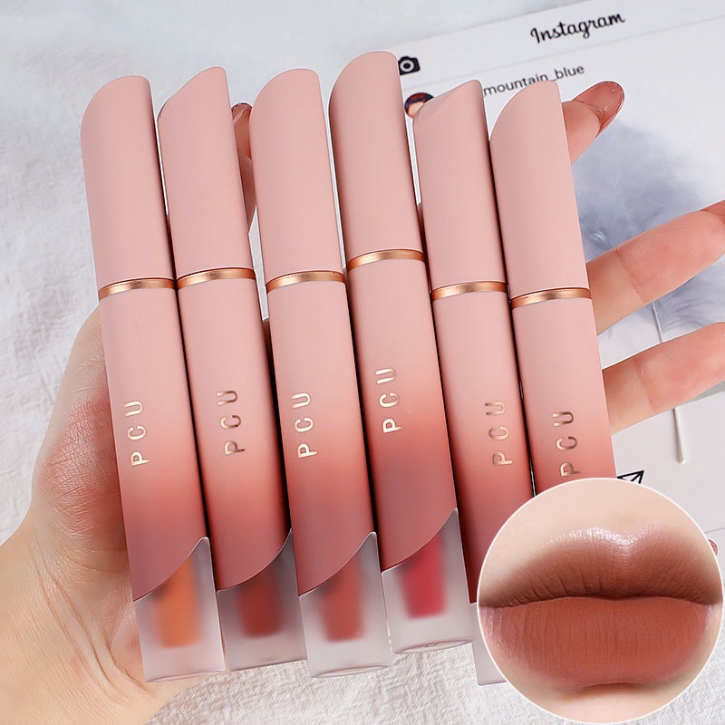 6 Colors Velvet Matte Lip Mud Lip Cheek Dual-use Waterproof Sweatproof ...