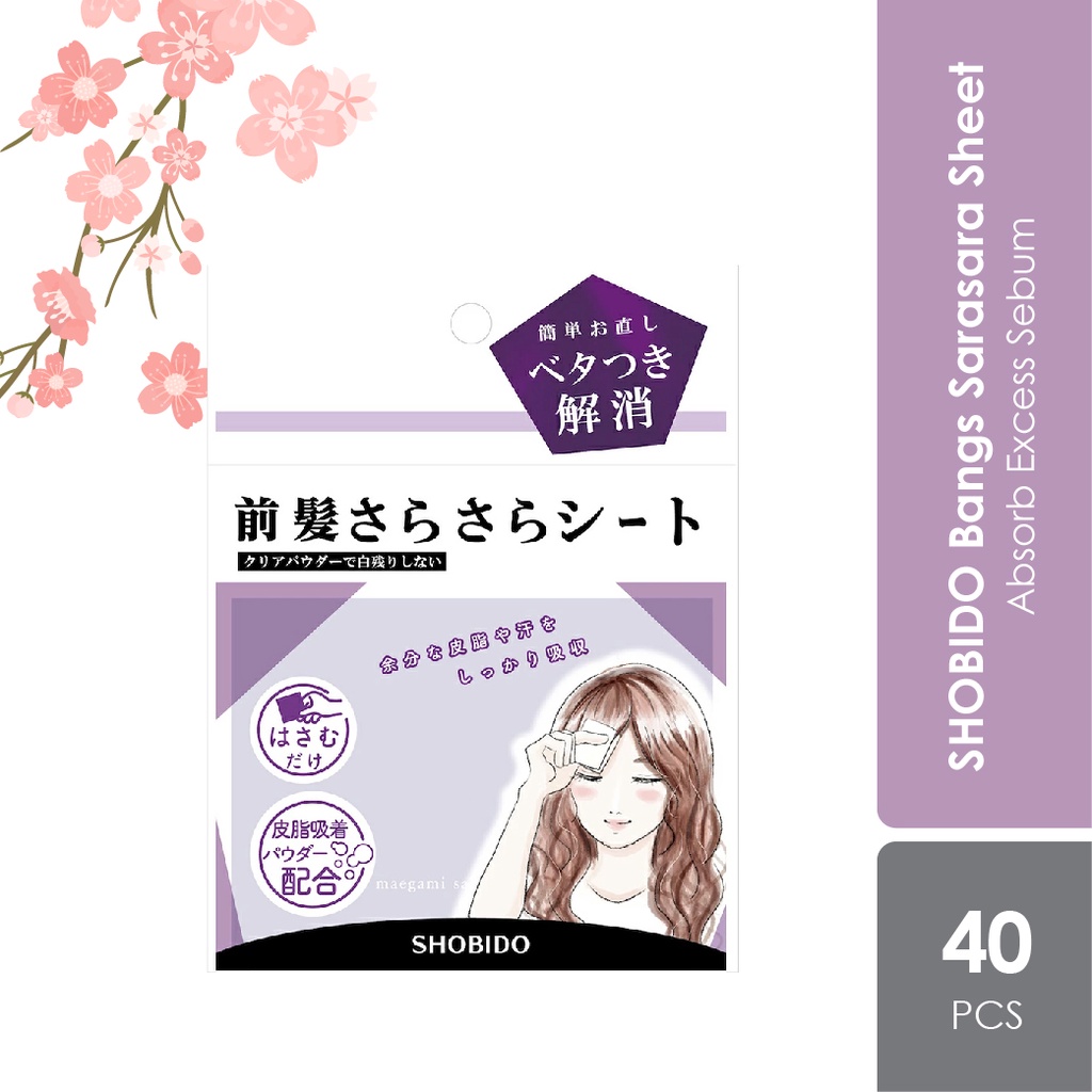 Alpro Sugi Shobido Bangs Sarasara Sheet 40s | Blotting Paper Hair Sebum ...