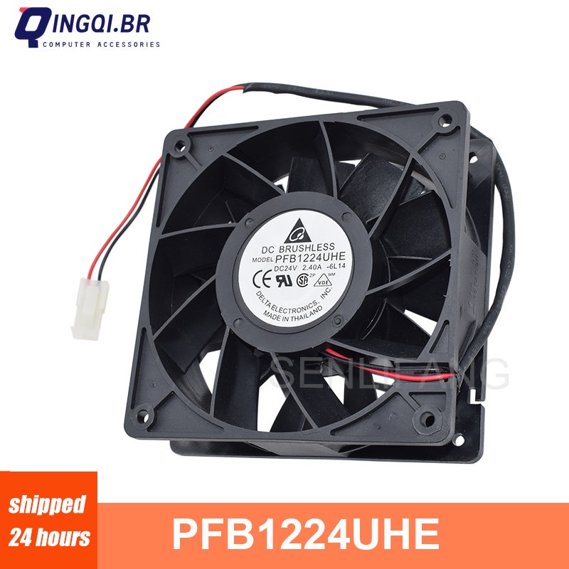 For Delta PFB1224UHE -6L14 Cooling 12CM 12038 120x120x38MM 2Wires DC ...