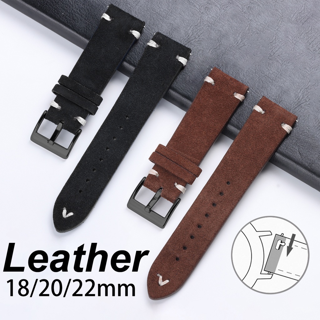 Vintage Soft Watch Strap for Seiko Quick Release Wristbelt Retro Suede ...