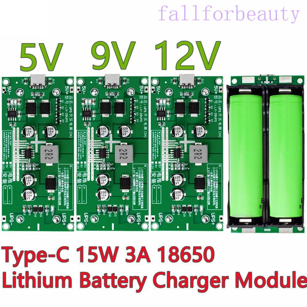 FALLFORBEAUTY Boost Converter Module, 15W Lithium Battery Charging ...