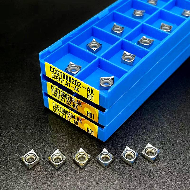 10pcs CCGT060202 CCGT060204 CCGT060208 AK H01 Carbide Insert CNC Lathe ...