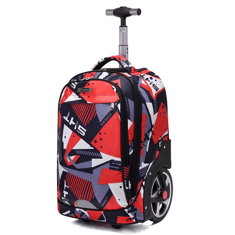 Trolley Schoolbag Bull Wheel Mute High School Junior High School ...