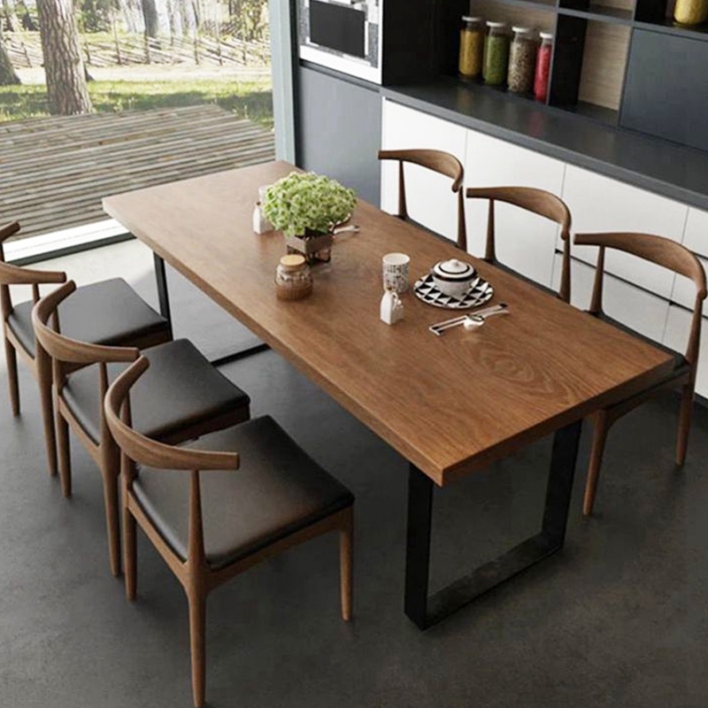 [Support Customization] Solid Wood Dining Table Chair Combination ...
