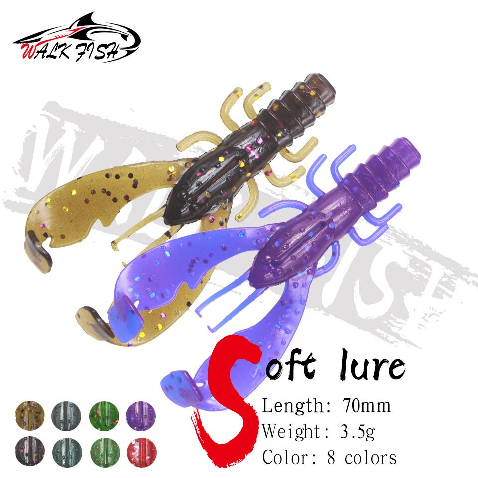 WALK FISH TPR Crawfish Lure Soft Bait (5 Pcs x 70mm/3.5g) | Shopee Malaysia