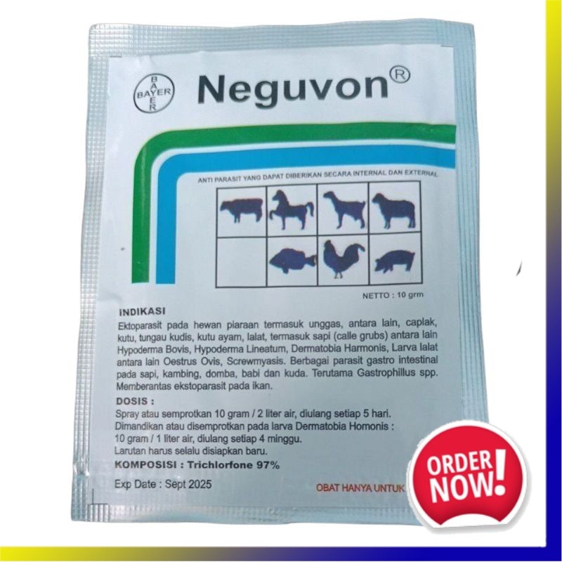 Neguvon MEDICINE FOR COW AND GOAT PARASITE Bayer pcc | Shopee Malaysia