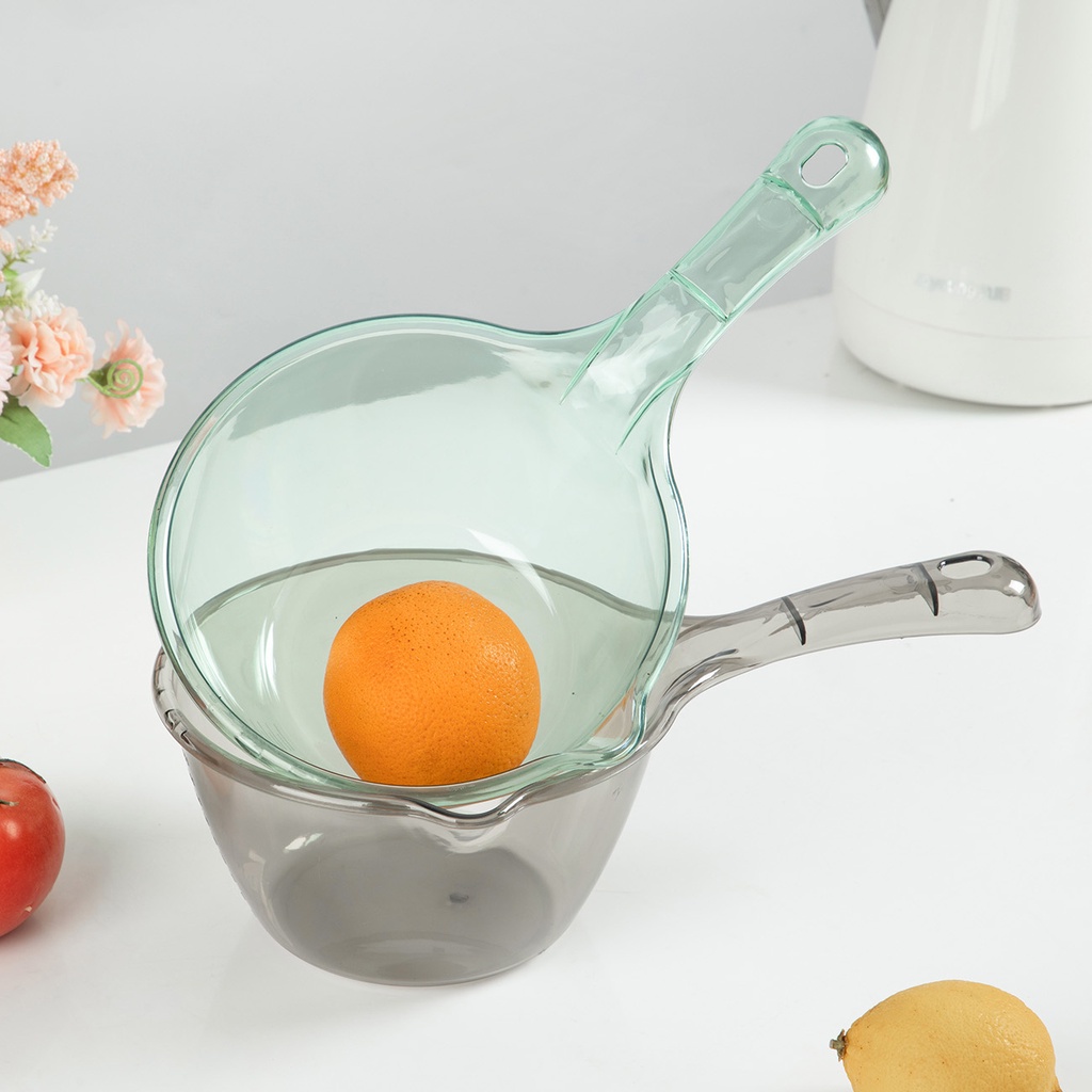 Household long handle thickened creative transparent plastic water ...