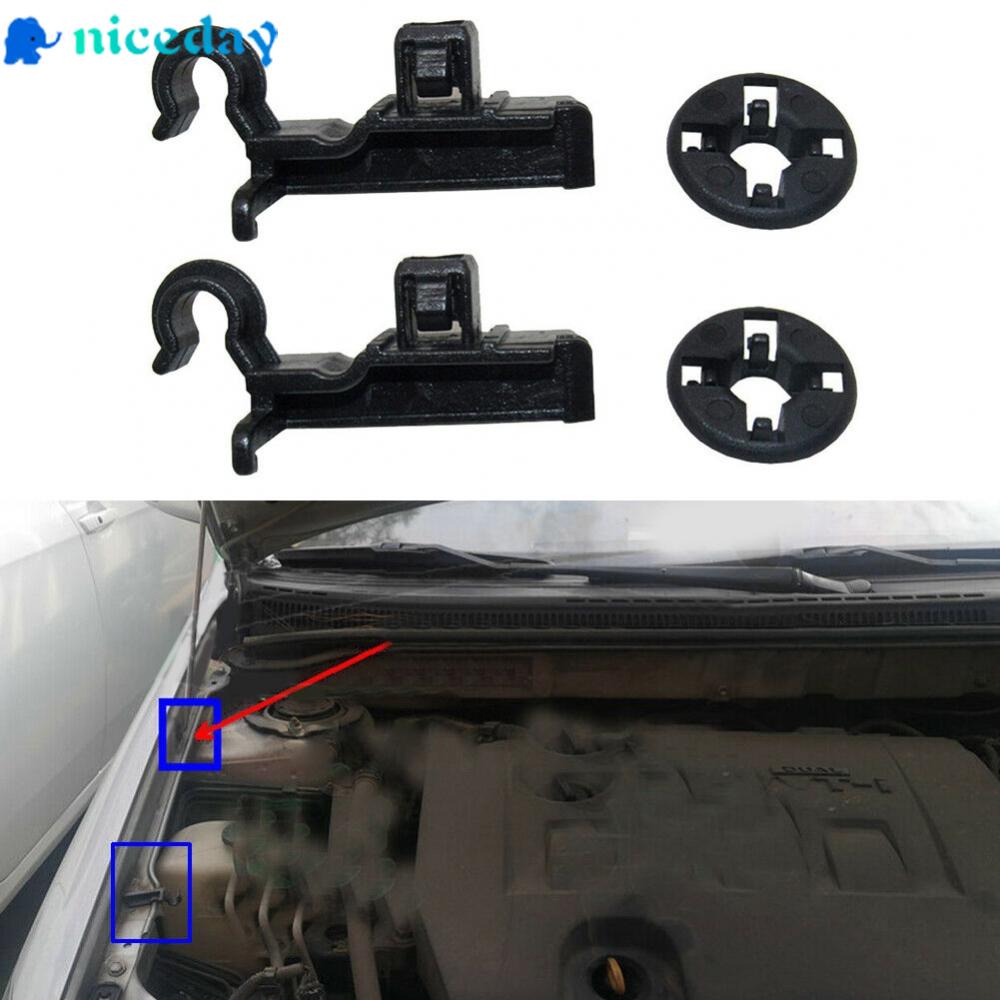 Clips Black Bonnet For Toyota Grommet Plastic Prop Rod Clips Stay ...