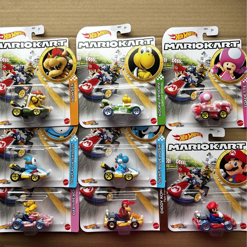 [BTF] Hot Wheels Mario Classic Car Four Cars l Gift Box Cooper Luigi ...